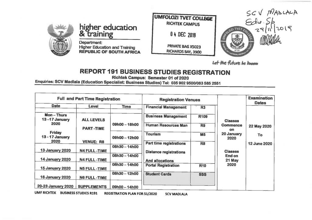 Umfolozi TVET College: Registration / Application 2020 – StudentRoom.co.za